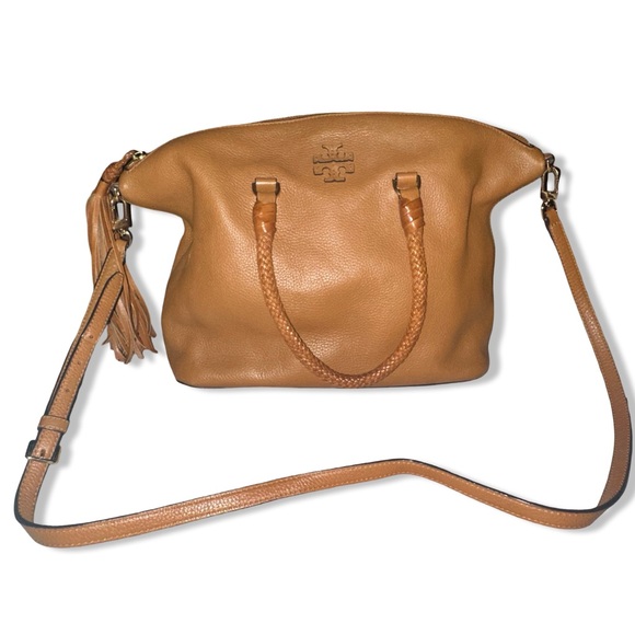 Tory Burch | Bags | Tory Burch Taylor Leather Braided Handle Tassel ...